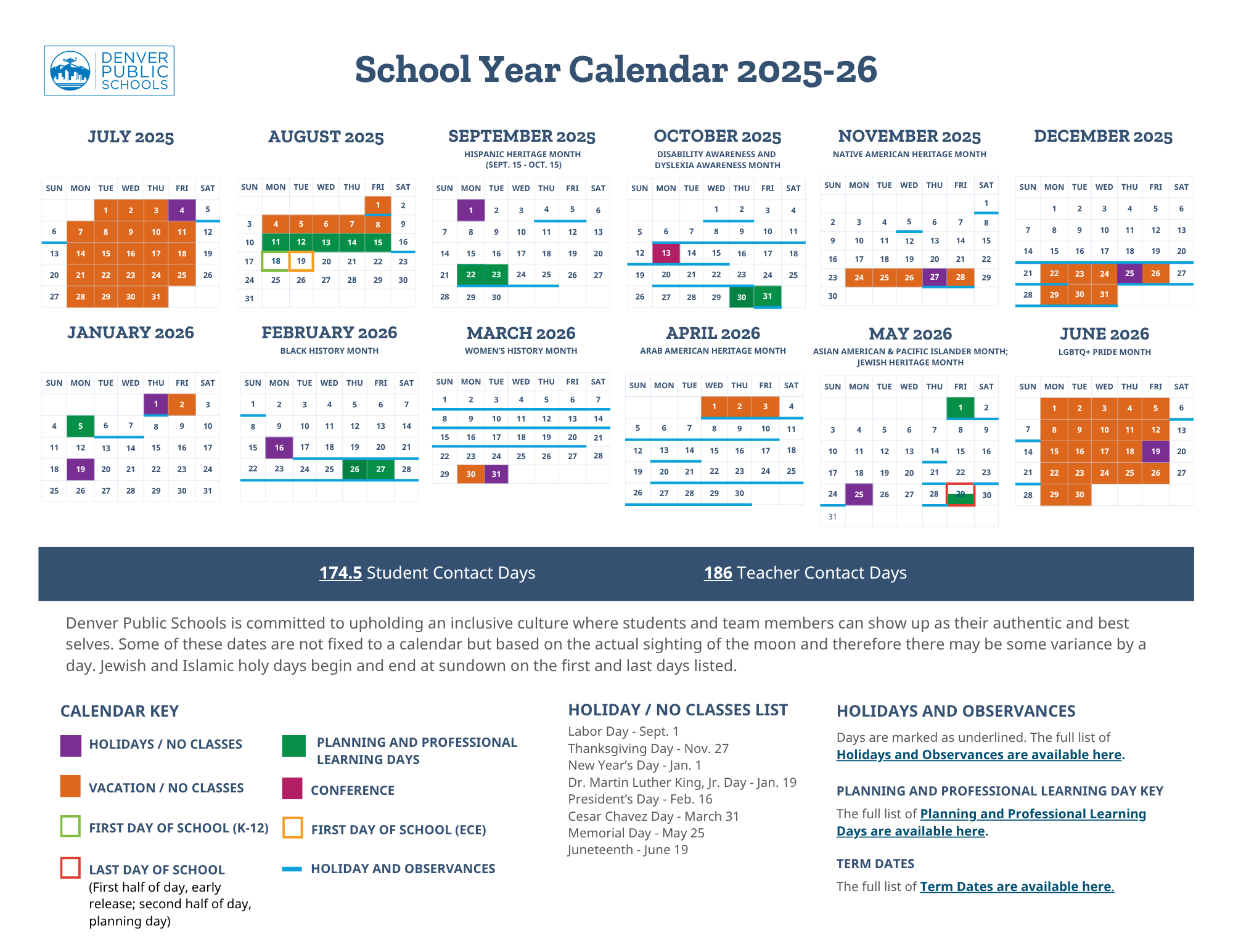 Farrell B. Howell ECE-8 » District Calendar